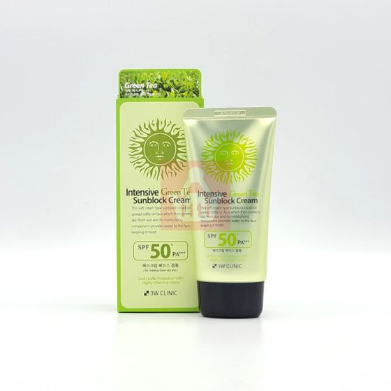 3w Clinic Intensive Green Tea Sunblock Cream SPF 50++ 70ml
