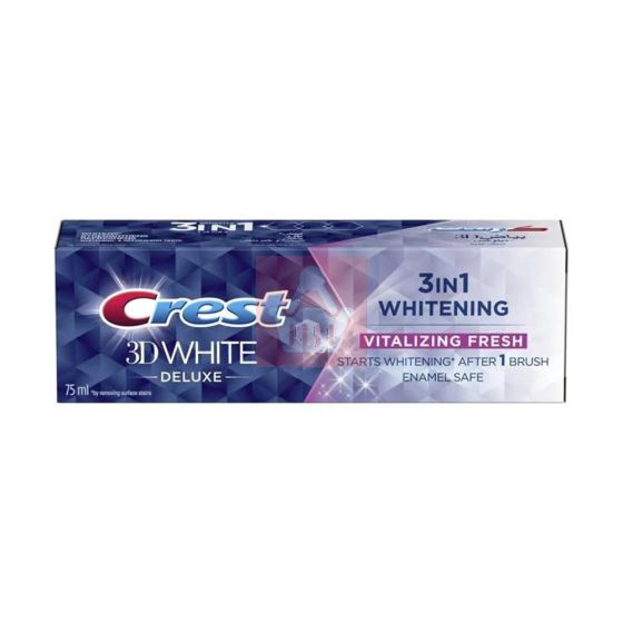 Crest 3D White 3 In 1 Whitening Vitalizing Fresh Toothpaste 75ML