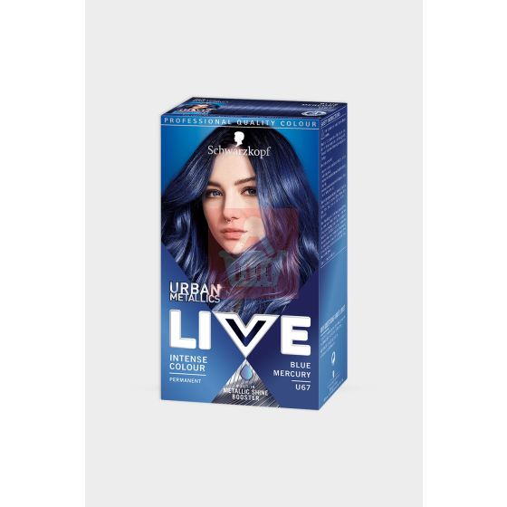 Schwarzkopf Live Urban Metallics Hair Color U67 Blue Mercury