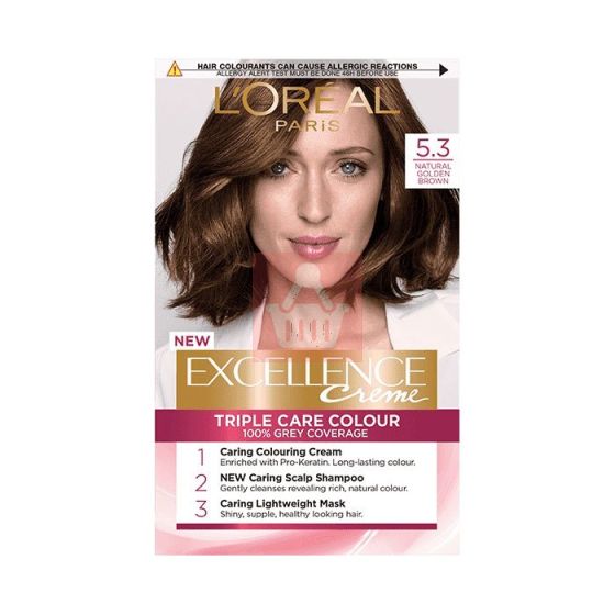 Loreal Excellence Creme Hair Color 5.3 Natural Golden Brown