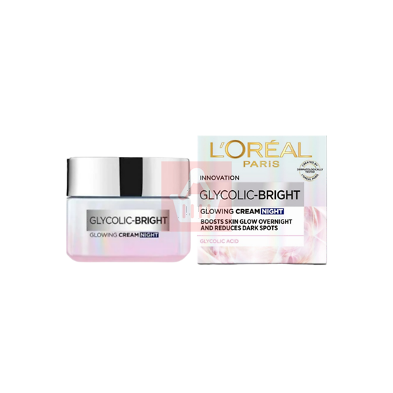 L'Oreal Paris Glycolic Bright Glowing Night Cream - 50ml