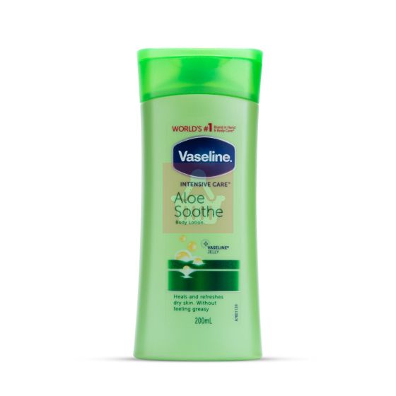 Vaseline Intensive Care Aloe Soothe Non Greasy Lotion For Dry Skin - 200ml