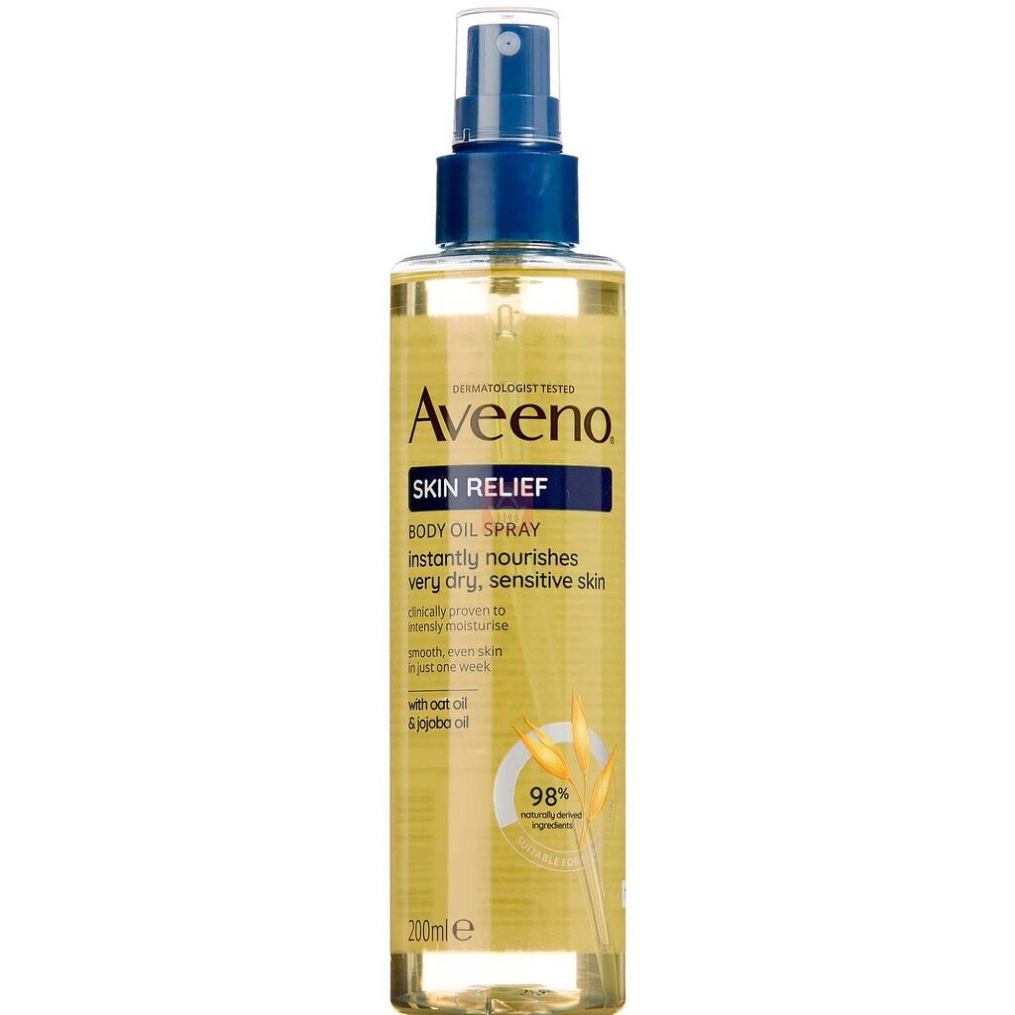 Aveeno Skin Relief Body Oil Spray With Oat Oil & Jojoba Oil Instantly ...