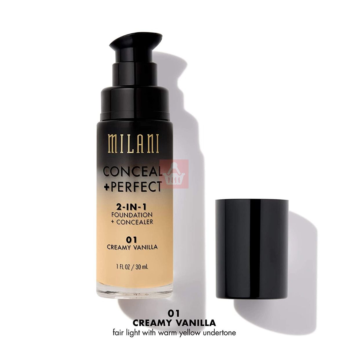 Milani Conceal + Perfect 2-In-1 Foundation + Concealer - 01 Creamy ...
