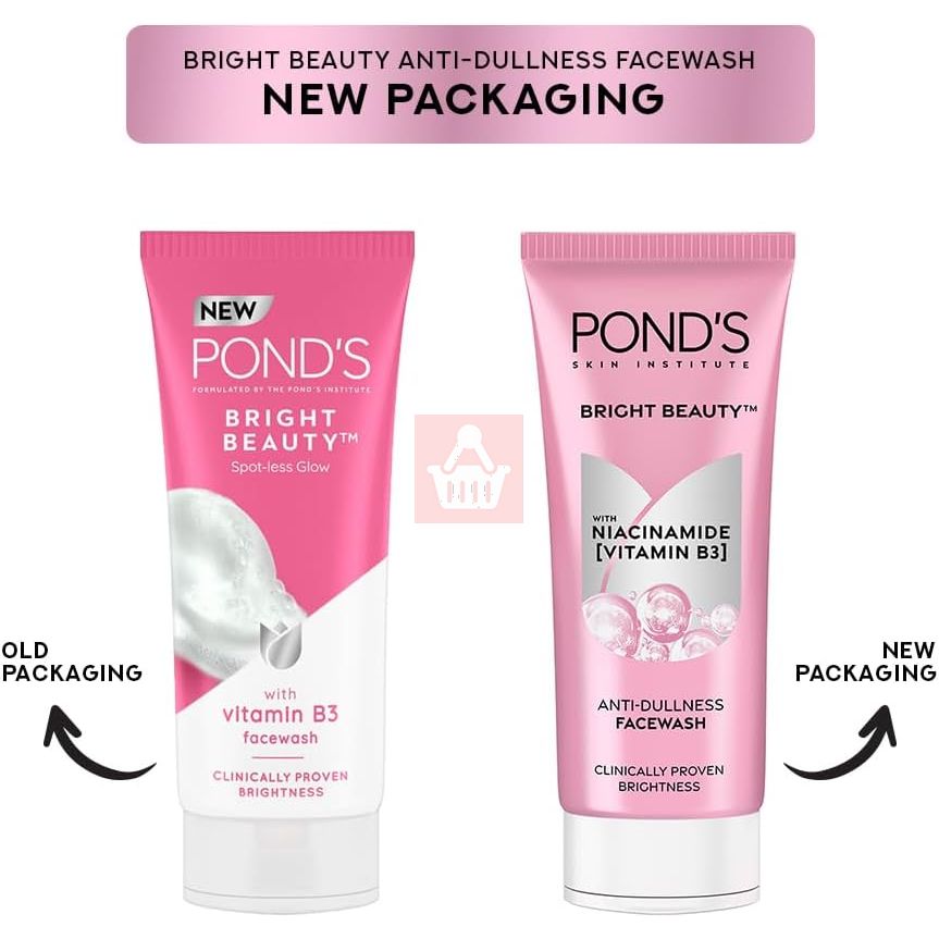 Ponds Bright Beauty Anti-Dullness Face Wash with Niacinamide (Vitamin ...