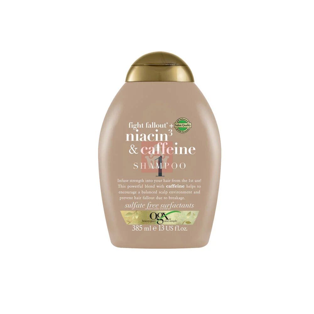 OGX Fight Fallout + Niacin & Caffeine Shampoo - 385 ml