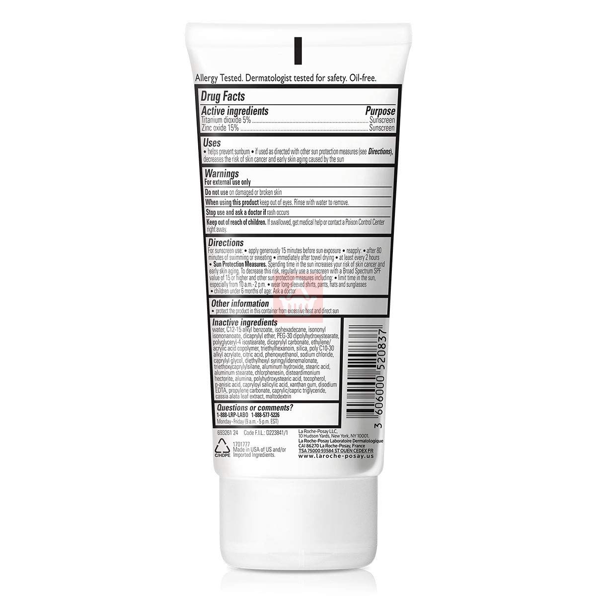 La Roche-Posay Anthelios Sunscreen SPF 50 For Face & Body - 90ml
