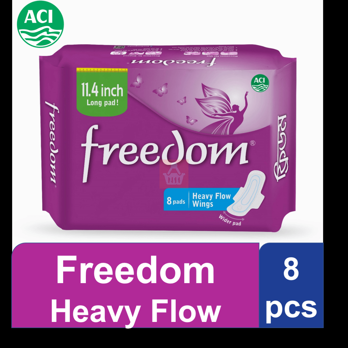 Freedom - Freedom Sanitary Napkin Heavy Flow Wings - 8 Pads