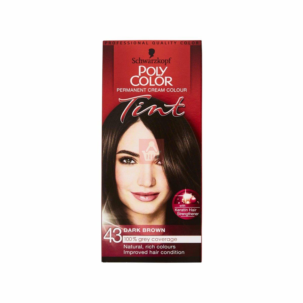 Schwarzkopf Poly Color Tint 43 Dark Brown Permanent Cream Colour