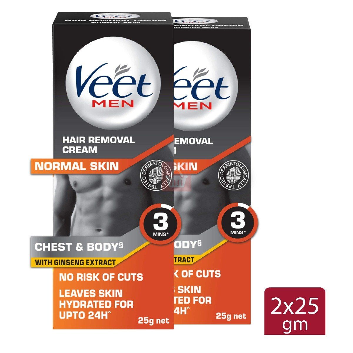 Veet Men Hair Removal Cream 25gm Double Pack