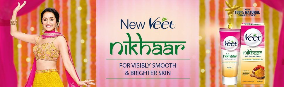 Veet - Hair Removal Nikhar Cream For Silky Smooth & Brighter Skin - 25g