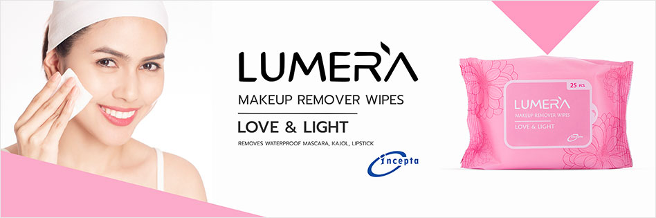 Incepta Lumera Makeup Remover Wipes 25 Pcs